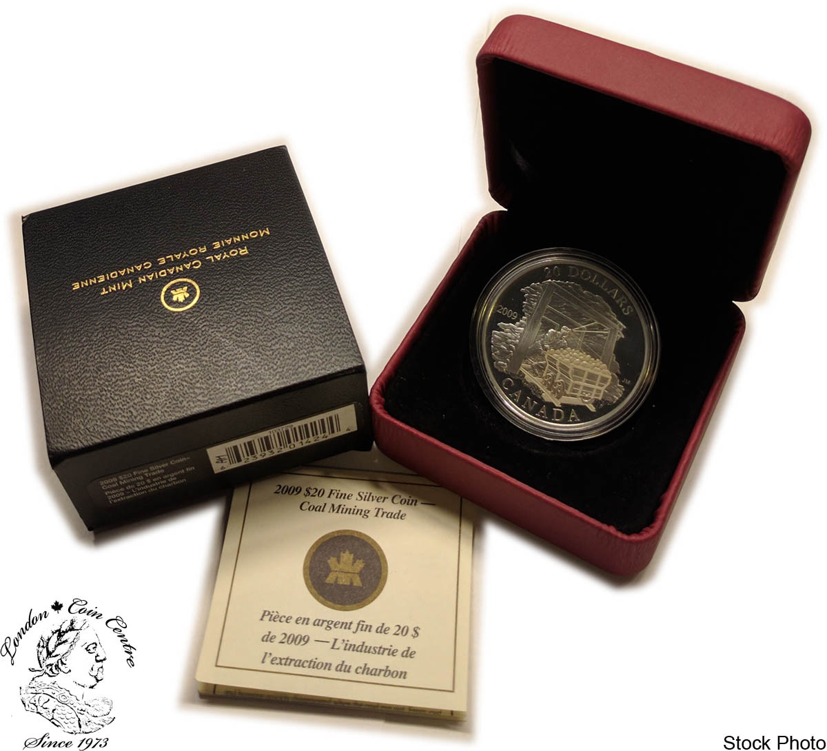Canada: 2009 $20 Coal Mining Trade Silver Coin - London Coin Centre Inc.