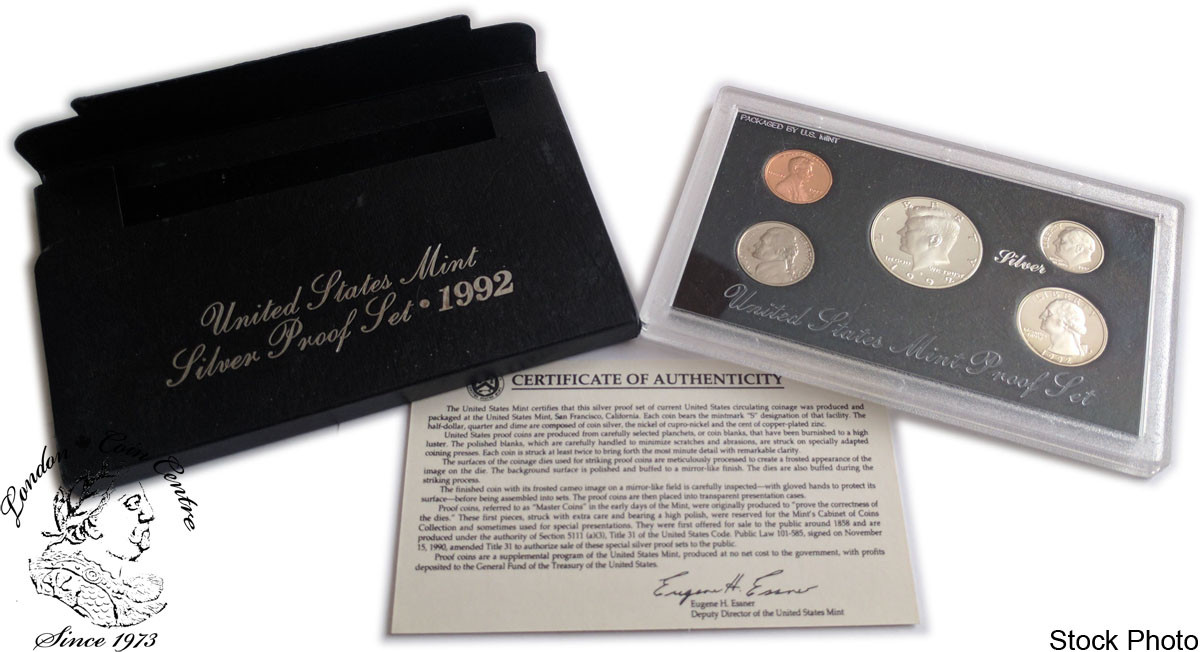 United States: 1992 Silver Proof Coin Set - London Coin Centre Inc.