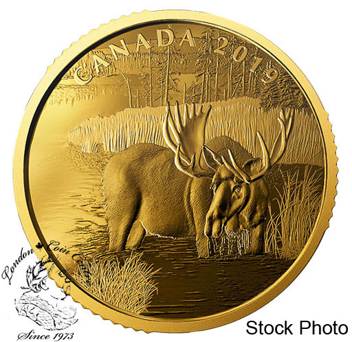 Canada: 2019 $200 Canadian Moose 1 oz. 99.999% Pure Gold Coin - London ...