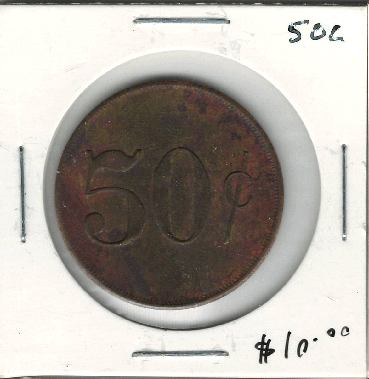 Vintage 50 Cent Token - London Coin Centre Inc.