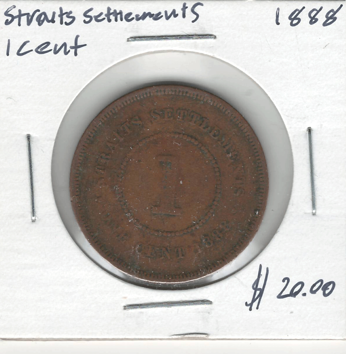 Straits Settlements: 1888 1 Cent - London Coin Centre Inc.