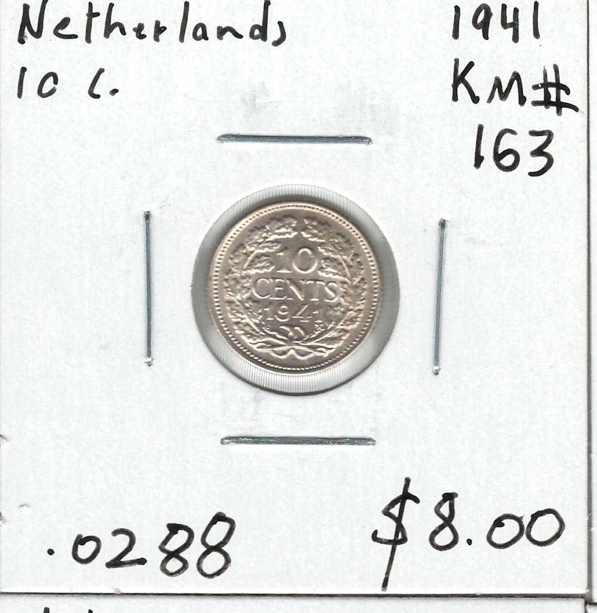 Netherlands: 1941 10 Cents - London Coin Centre Inc.