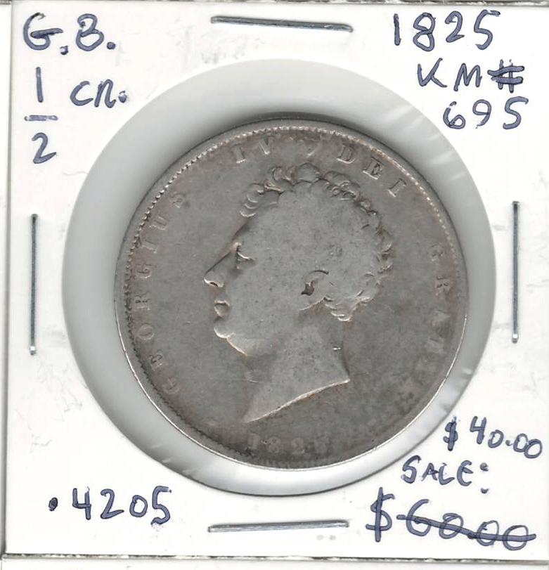 Great Britain: 1825 1/2 Crown #2 - London Coin Centre Inc.