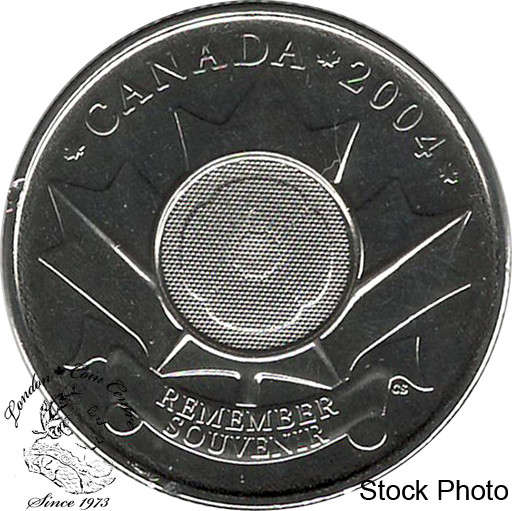 Canada: 2004 25 Cent Non-Coloured Poppy Test Token Proof Like - London ...