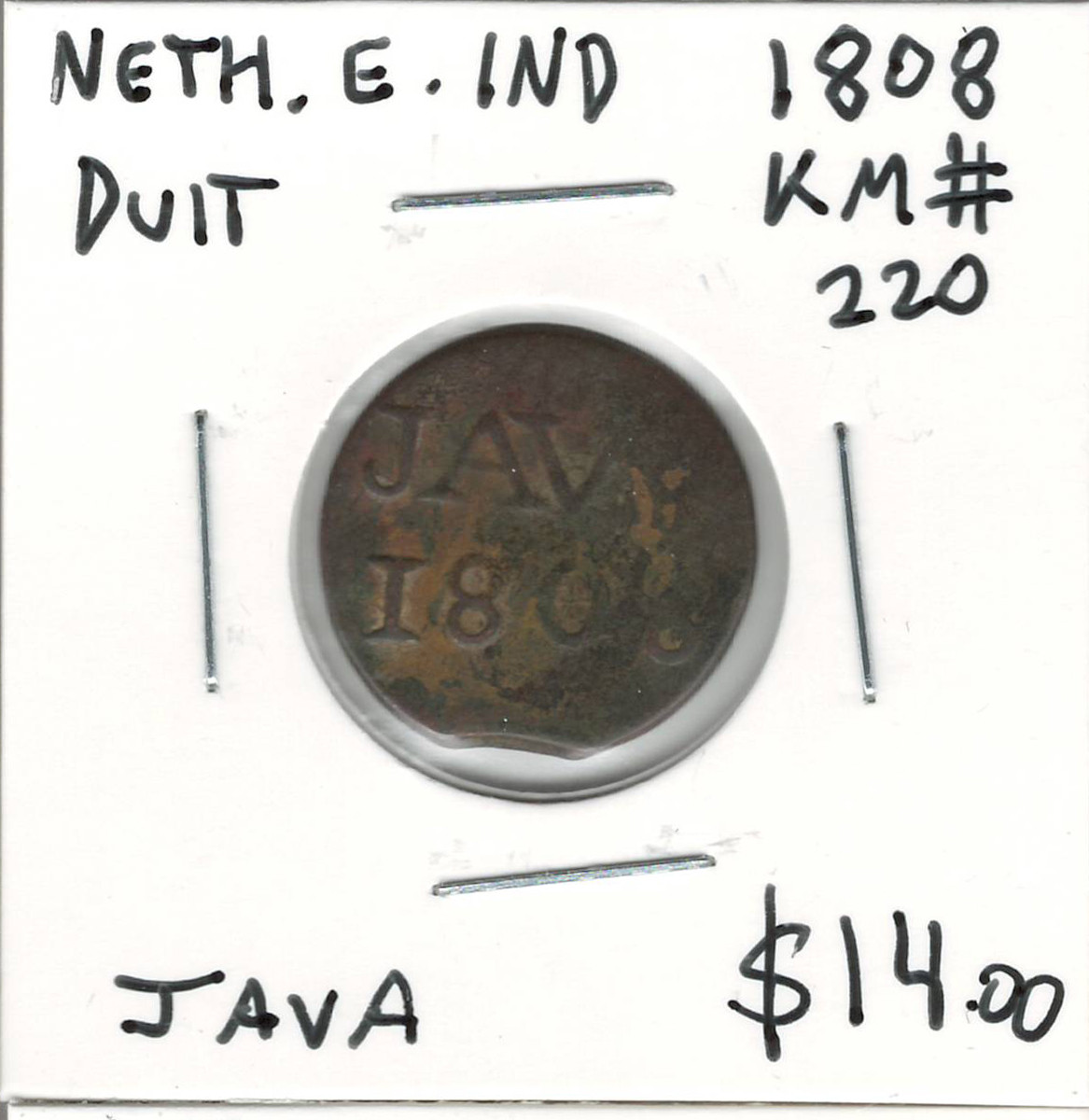 Netherlands East Indies: 1808 Duit Java - London Coin Centre Inc.