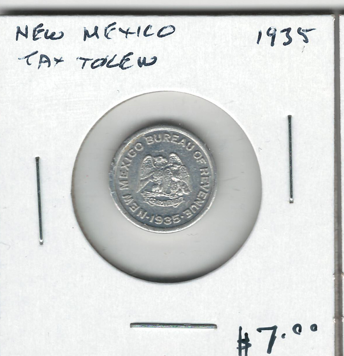 New Mexico 1935 Tax Token - London Coin Centre Inc.