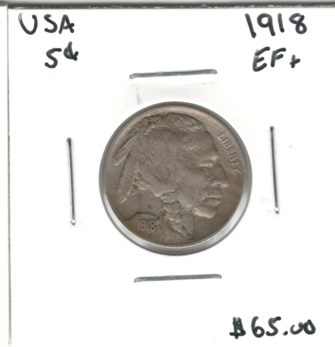United States: 1918 5 Cent EF+ - London Coin Centre Inc.