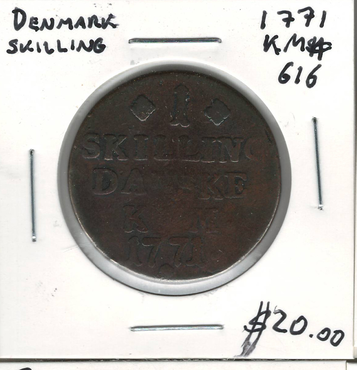 Denmark: 1771 Skilling - London Coin Centre Inc.