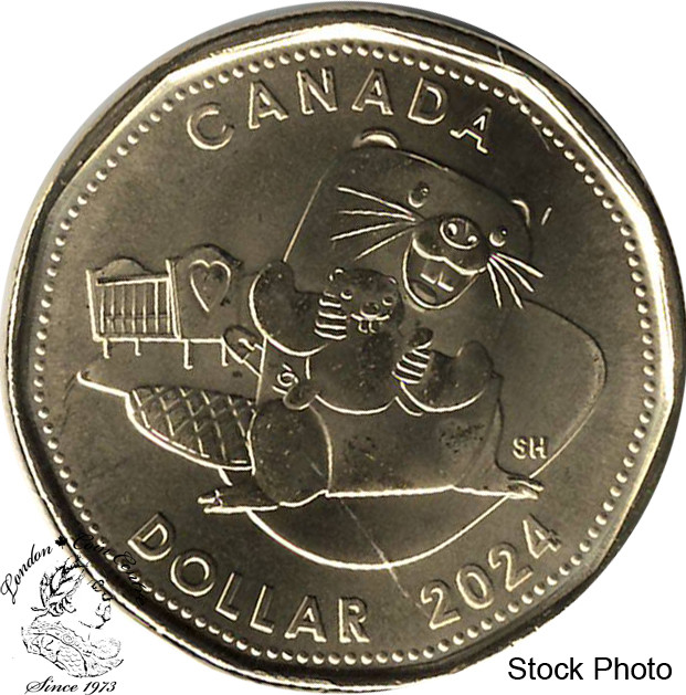 Canada: 2024 $1 Beaver with Baby Loonie Coin - London Coin Centre Inc.