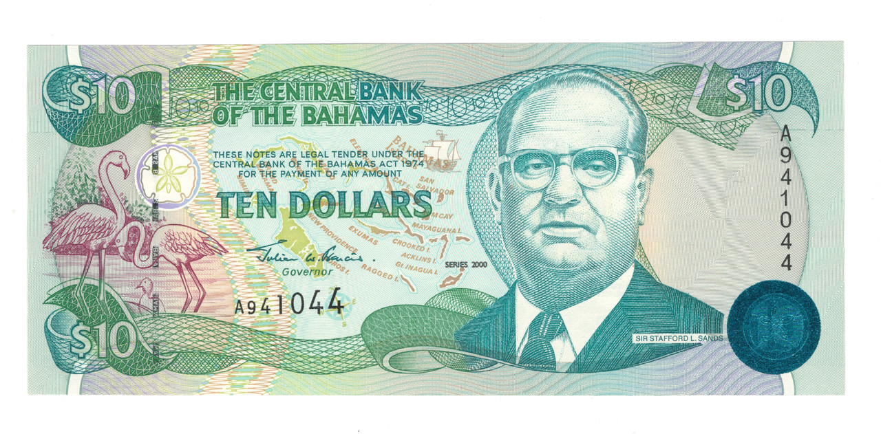 Bahamas: 2000 $10 Banknote - London Coin Centre Inc.
