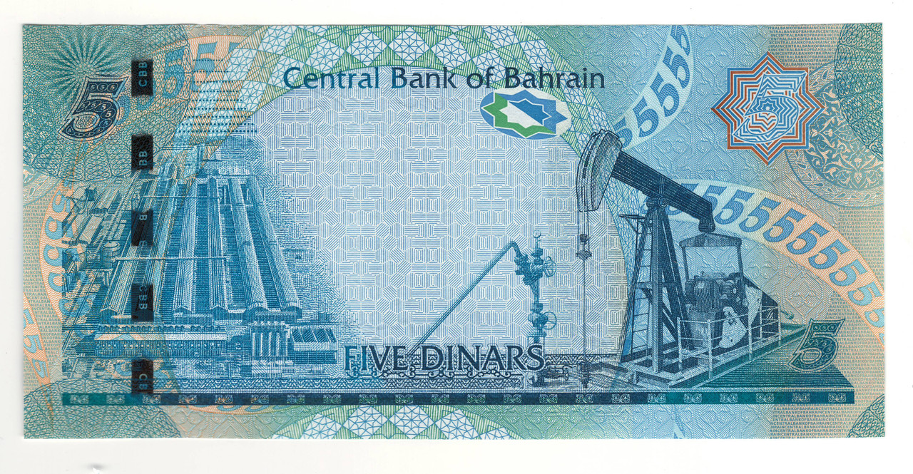 Bahrain: 2008 5 Dinars Banknote - London Coin Centre Inc.