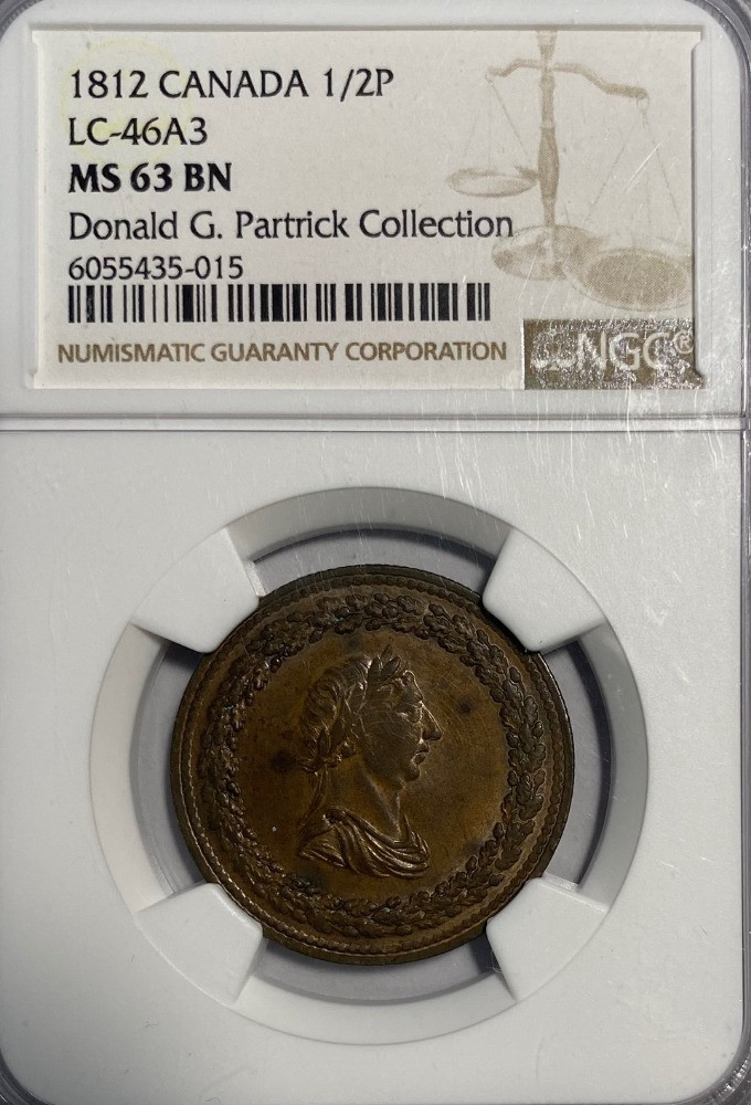 Canada: Lower Canada: 1812 Half Penny Token; CH. LC-46A3 NGC MS63BN ...