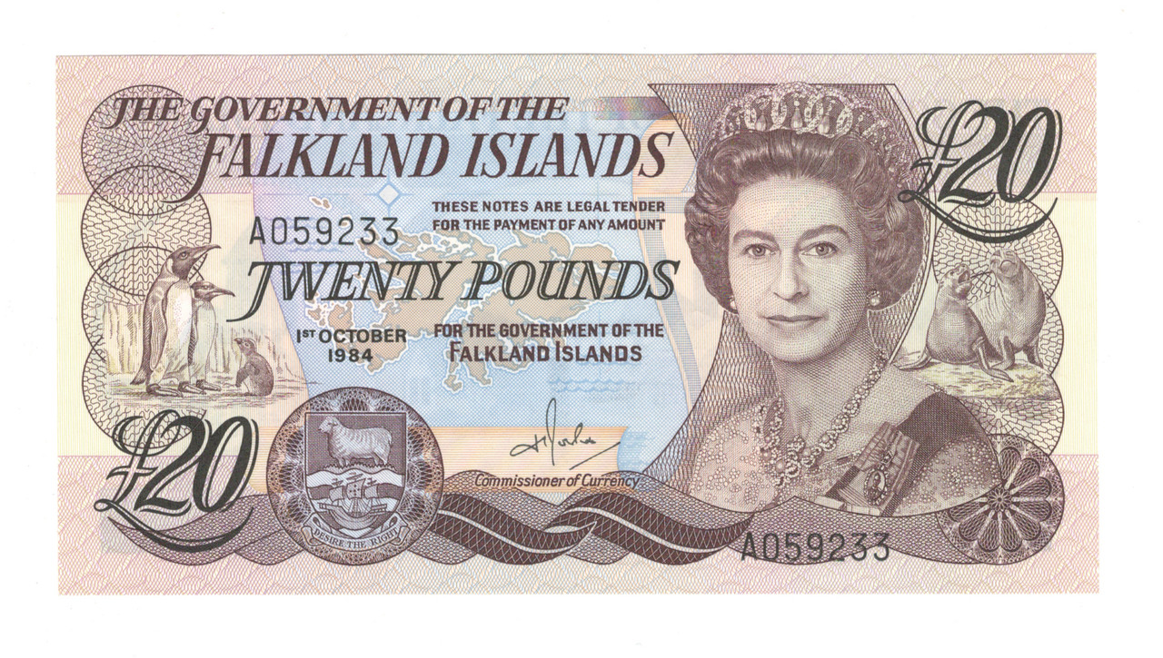 Falkland Islands: 1984 20 Pounds Banknote - London Coin Centre Inc.