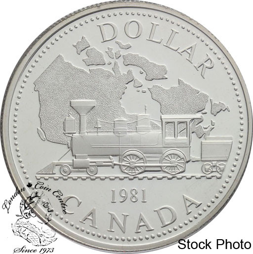 Canada: 1981 $1 Trans-Canada Railway Centennial Proof Silver Dollar ...