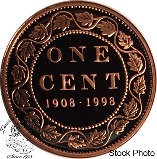 Canada: 1998 1 Cent Commemorative 1908 - 1998 Proof Coin - London Coin ...