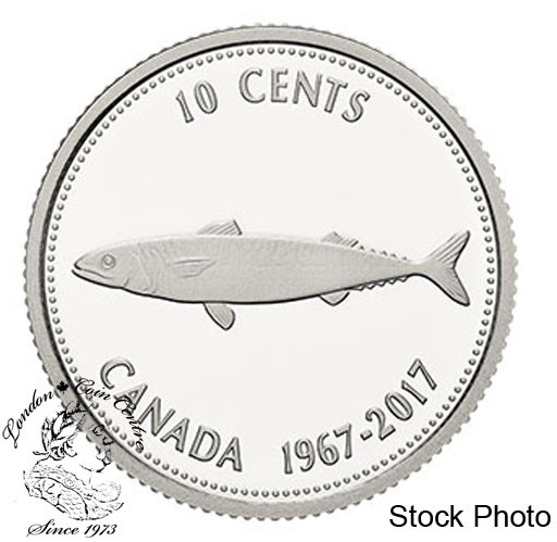 Canada: 2017 1967 10 Cents Mackerel Big Coin Series 5 oz Silver Coin ...