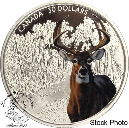 Canada: 2021 $30 Imposing Icons: White-Tailed Deer 2 oz Pure Silver ...