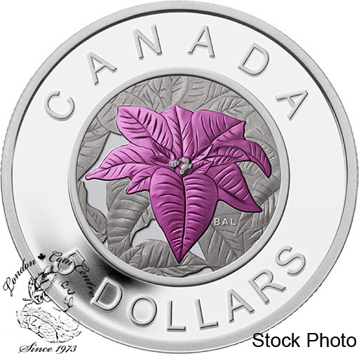Canada: 2014 $5 Flowers in Canada Poinsettia Silver Coin - London Coin ...