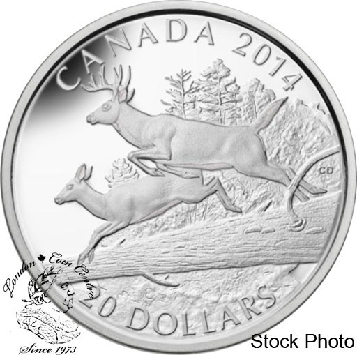 Canada: 2018 $20 Majestic Wildlife: Wandering White-Tailed Deer Fine ...