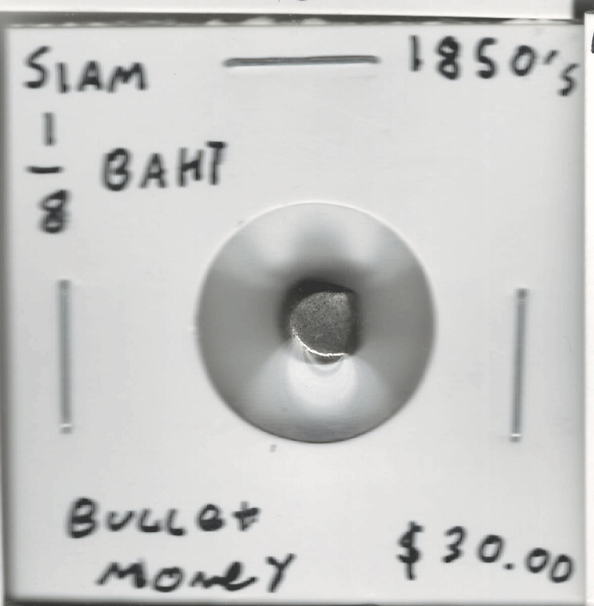 Siam: 1850's 1/8 Baht Bullet Money - London Coin Centre Inc.