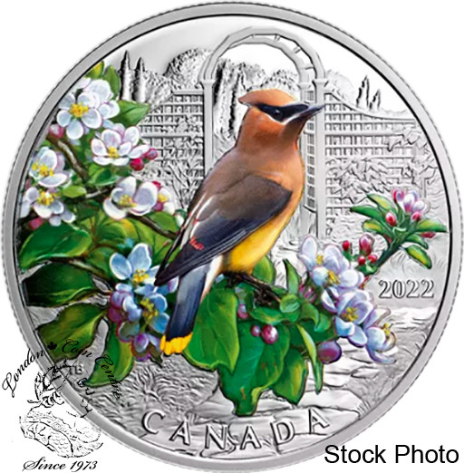 Canada: 2022 $20 Colourful Birds: Cedar Waxwing 1 oz Pure Silver Coin ...
