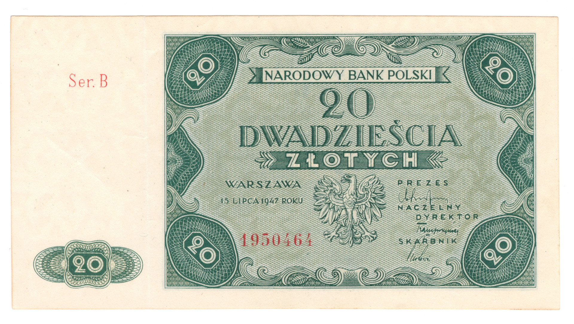 Poland: 1947 20 Zlotych Banknote - London Coin Centre Inc.