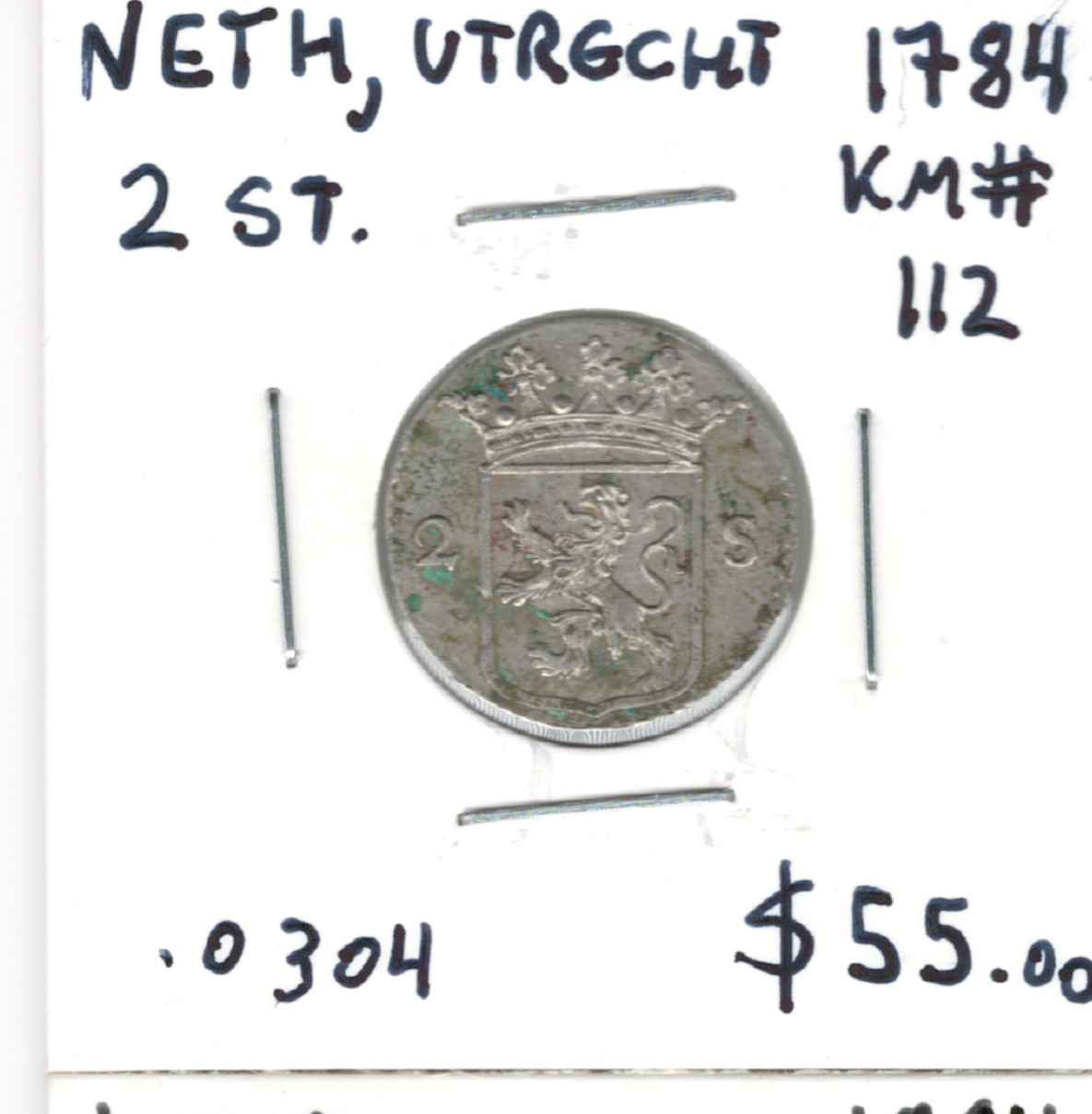 Netherlands, Utrecht: 1784 2 Stuivers - London Coin Centre Inc.