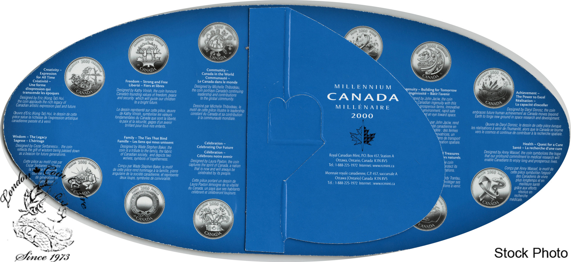 Canada: 2000 25 Cent Millennium Set with Medal - Special Nestle Edition ...