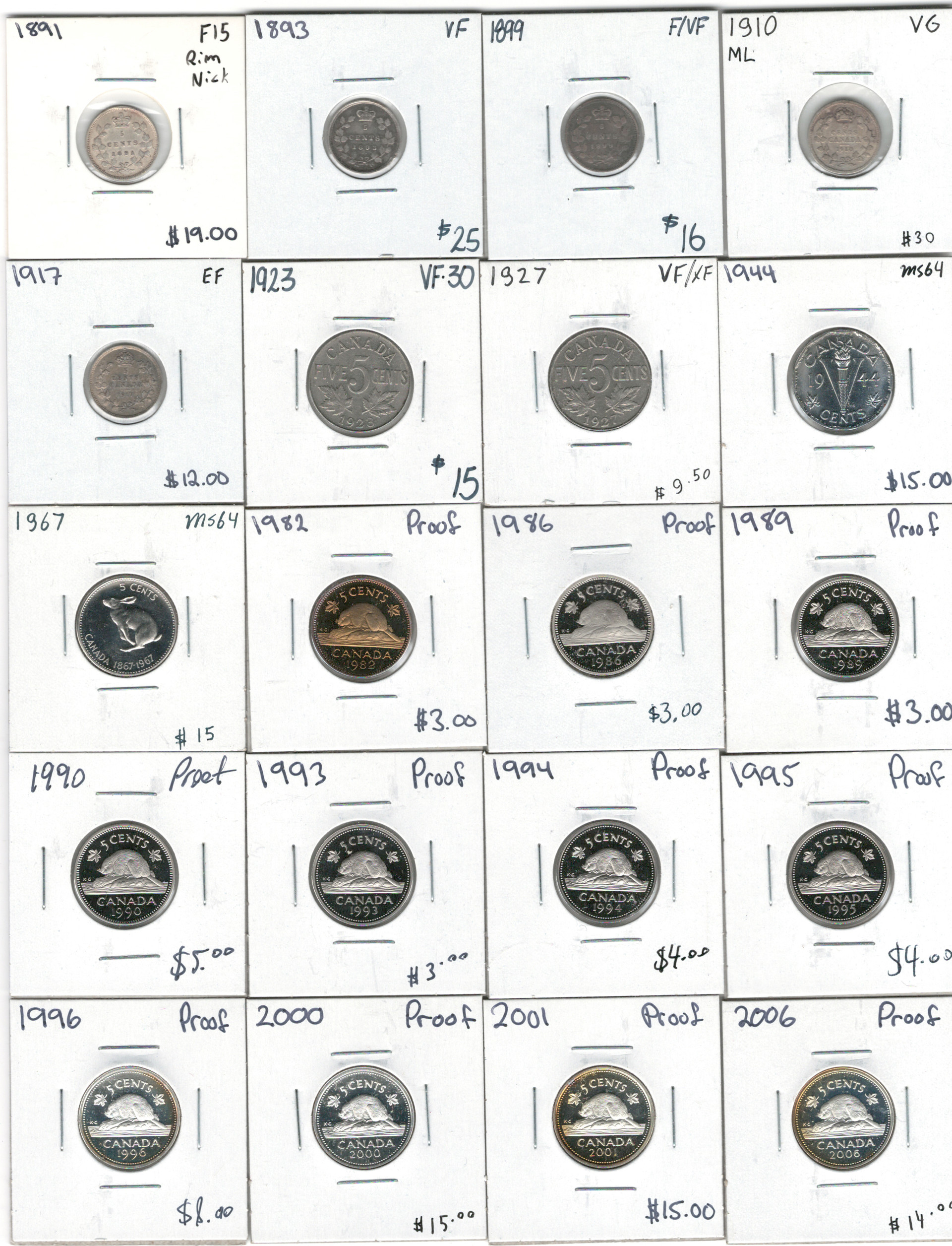 COINS - Canada 5 Cents - 1910 - 1921 - Page 1 - London Coin Centre Inc.