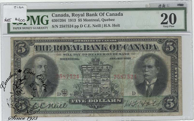 BANKNOTES - Canada - Chartered Banknotes - The Royal Bank of Canada ...