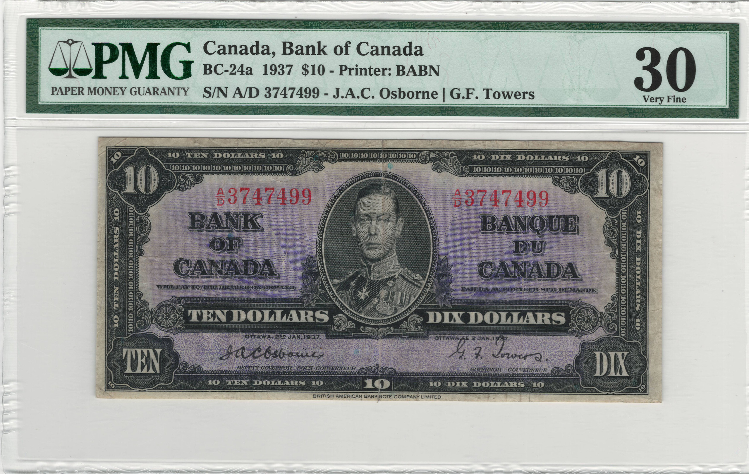 BANKNOTES - Canada - Bank of Canada - Canadian 1937 Banknotes - Page 1 ...
