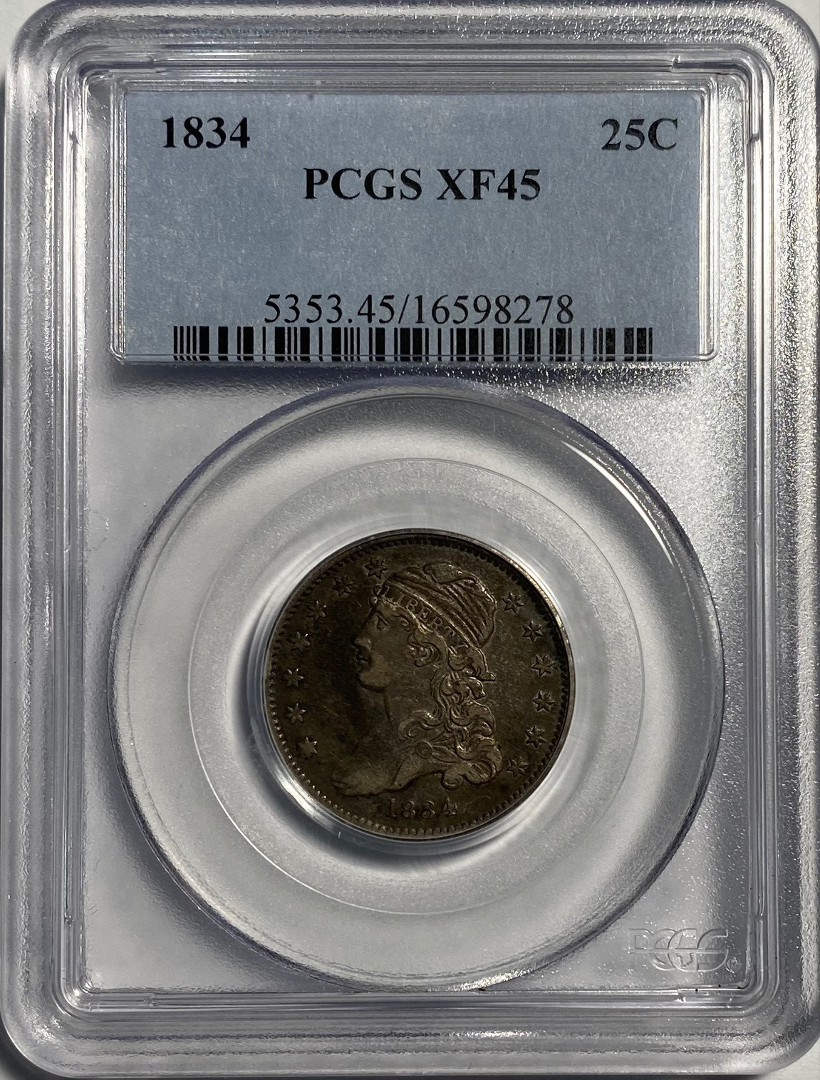 United States: 1834 25 Cent PCGS XF45 - London Coin Centre Inc.