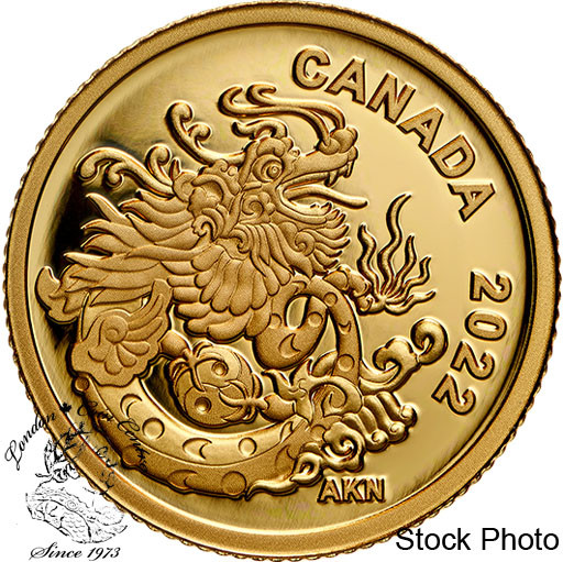 Canada: 2022 $8 Earth Dragon Pure Gold Coin - London Coin Centre Inc.