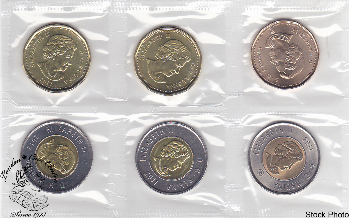 Canada: 2011- 2012 Circulation Coin & Test Token Coin Set - London Coin ...