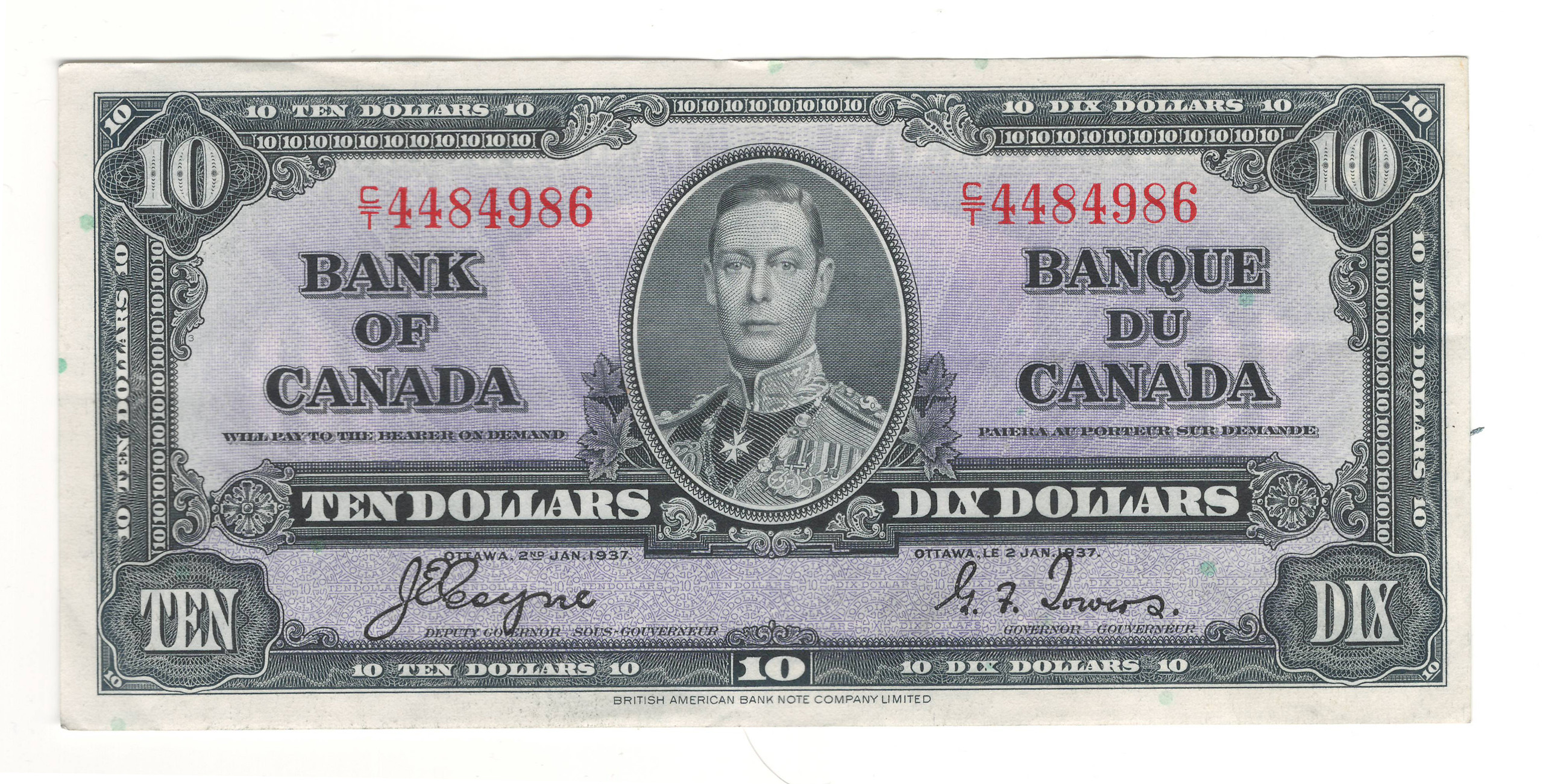 BANKNOTES - Canada - Bank of Canada - Canadian 1937 Banknotes - Page 1 ...