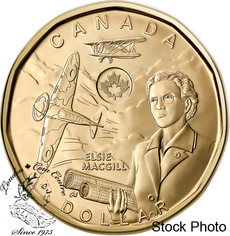 Canada: 2023 $1 Honouring Elsie MacGill Non-Coloured Loonie Original ...
