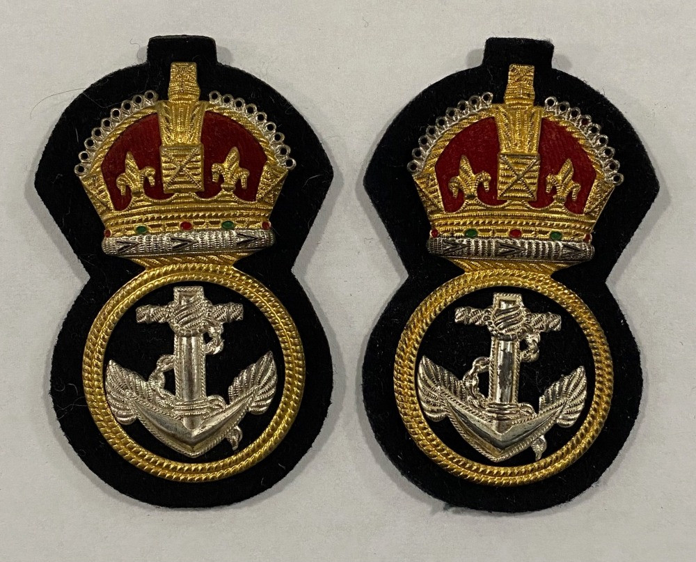 Canada: Two WWII Royal Canadian Navy Cap Badges by William Scully ...
