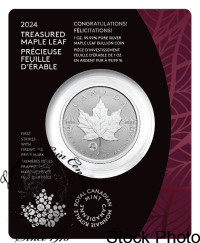 Canada: 2024 $5 Treasured Silver Maple First Strikes: Congratulations ...
