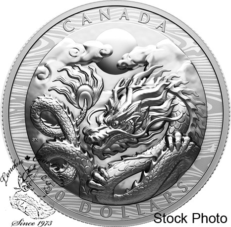 Canada: 2024 $50 Year of the Dragon Pure Silver Coin - London Coin ...