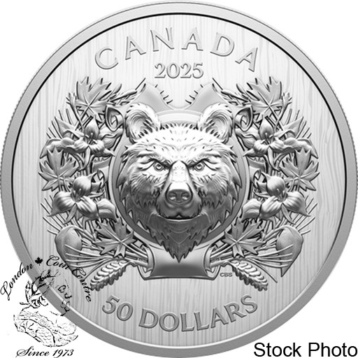 Canada: 2025 $50 Heraldic Bear UHR Pure Silver Coin - London Coin ...