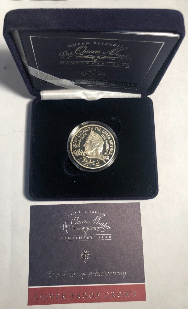 Great Britain: 2000 Crown Queen Mother Centenary Crown - London Coin ...