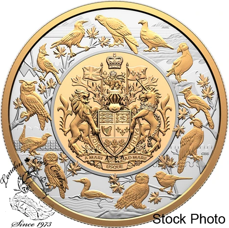 Canada: 2025 $50 Heraldic Landscape: Birds of Canada 5oz Pure Silver ...
