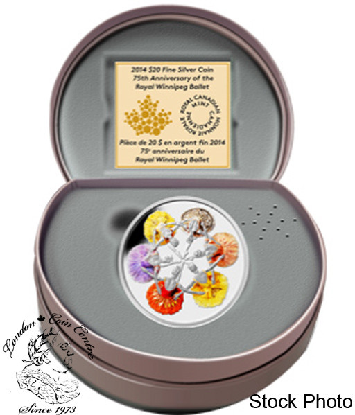 Canada: 2014 $20 75th Anniversary of The Royal Winnipeg Ballet Silver ...