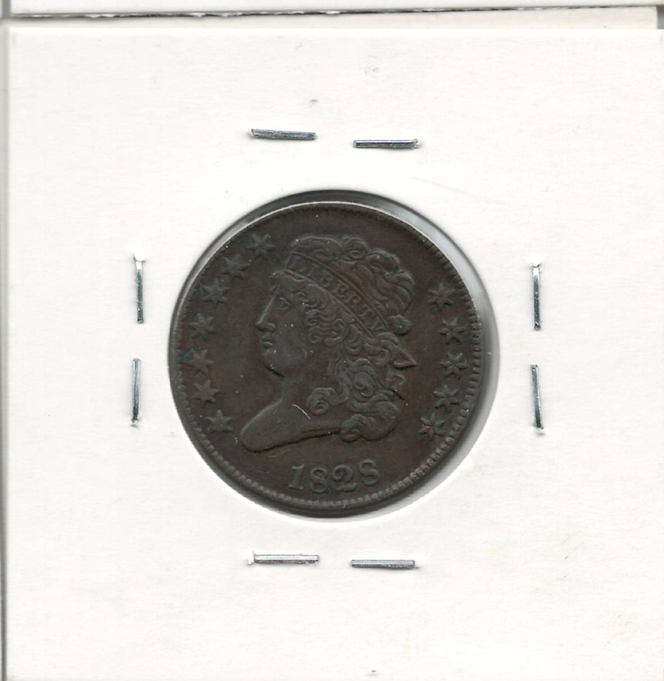 United States: 1828 1/2 Cent 12 Stars EF - London Coin Centre Inc.