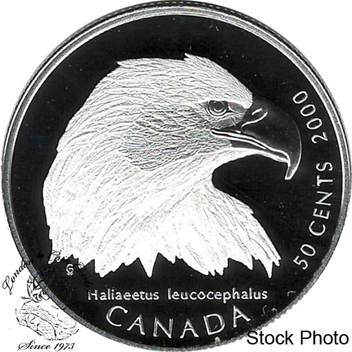 Canada: 2000 50 Cents Birds of Prey, Bald Eagle Silver Coin - London ...