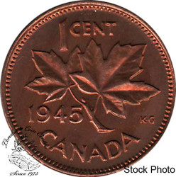 Canada: 1945 1 Cent MS63 Red - London Coin Centre Inc.