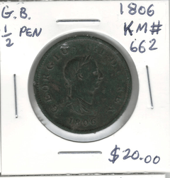 Great Britain: 1806 1/2 Penny #2 - London Coin Centre Inc.