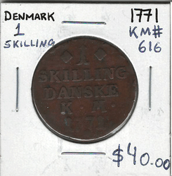 Denmark: 1771 Skilling #3 - London Coin Centre Inc.