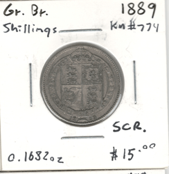 Great Britain: 1889 Shilling, Scratched - London Coin Centre Inc.