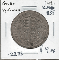 Great Britain: 1931 1/2 Crown - London Coin Centre Inc.